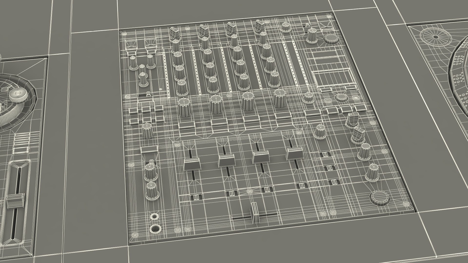 DJ Console With Mixer And Blue Illumination 3D Model - TurboSquid 2206315