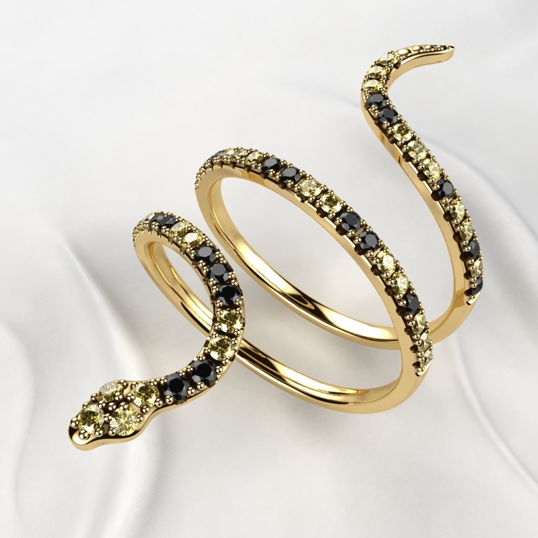 Snake Gold Ring 3D Model - TurboSquid 1830781