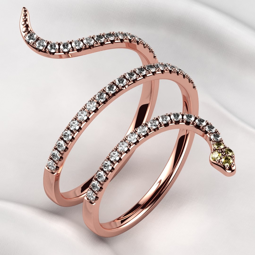 Snake Gold Ring 3D Model - TurboSquid 1830781