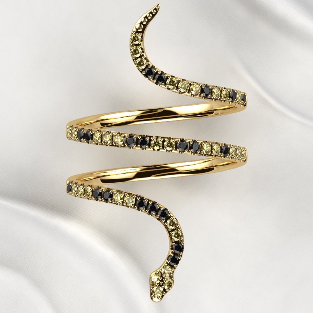 Snake Gold Ring 3D Model - TurboSquid 1830781
