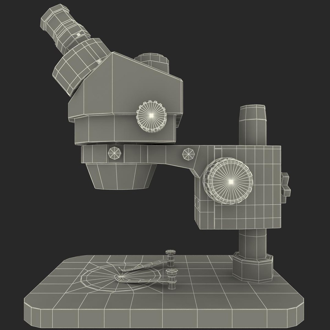 trinocular stereo microscope fxt5407 3d 3ds