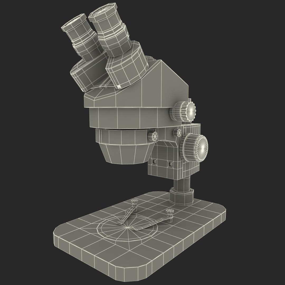 trinocular stereo microscope fxt5407 3d 3ds