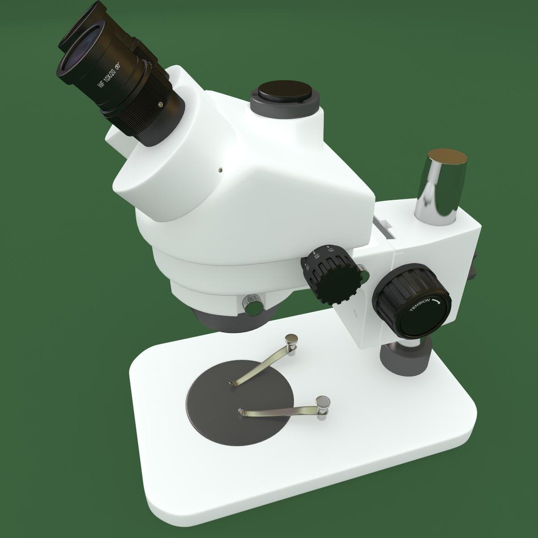 Trinocular Stereo Microscope Fxt5407 3d 3ds