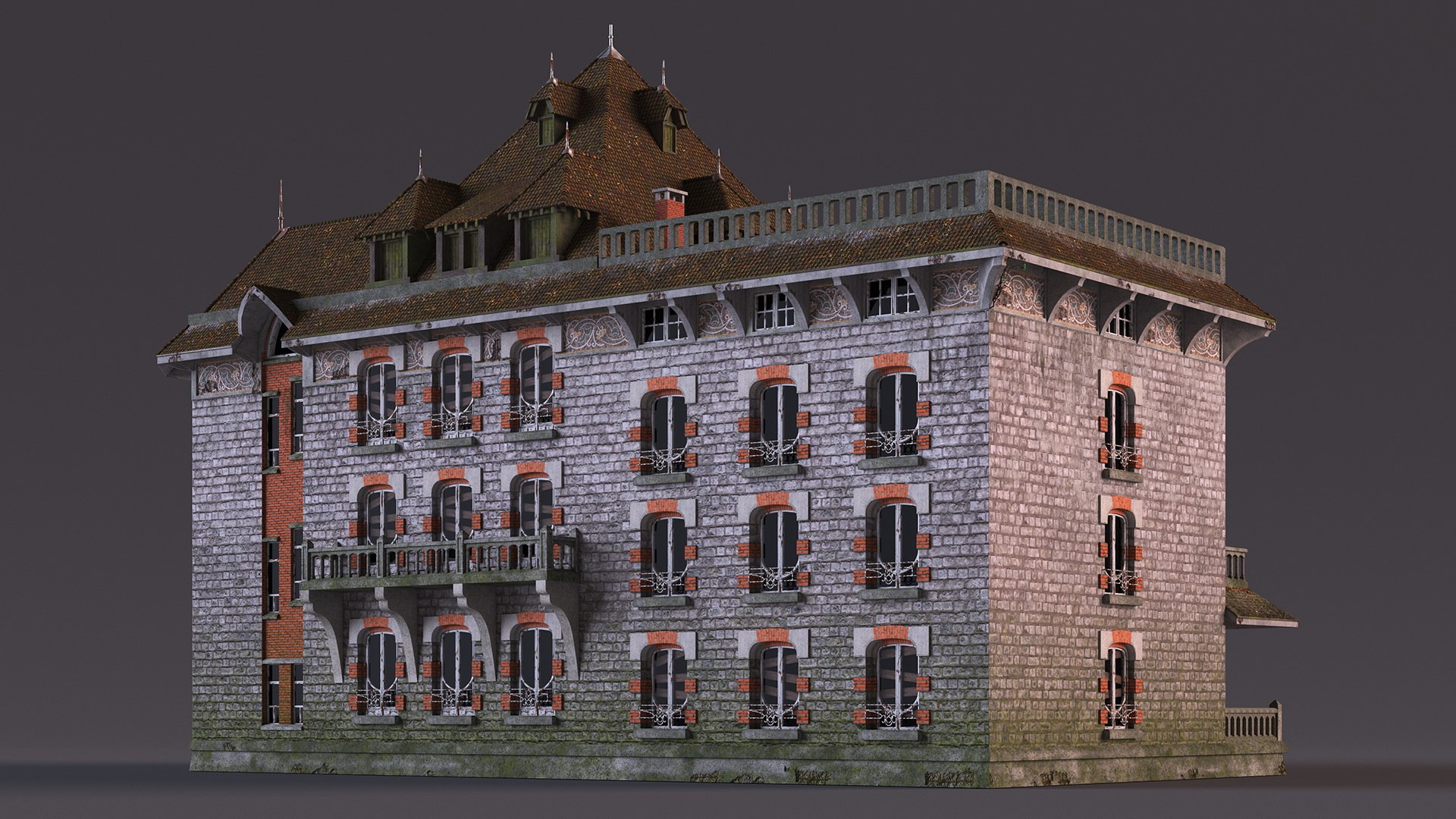 Scary Old Creepy Mansion 3D Model - TurboSquid 2202756