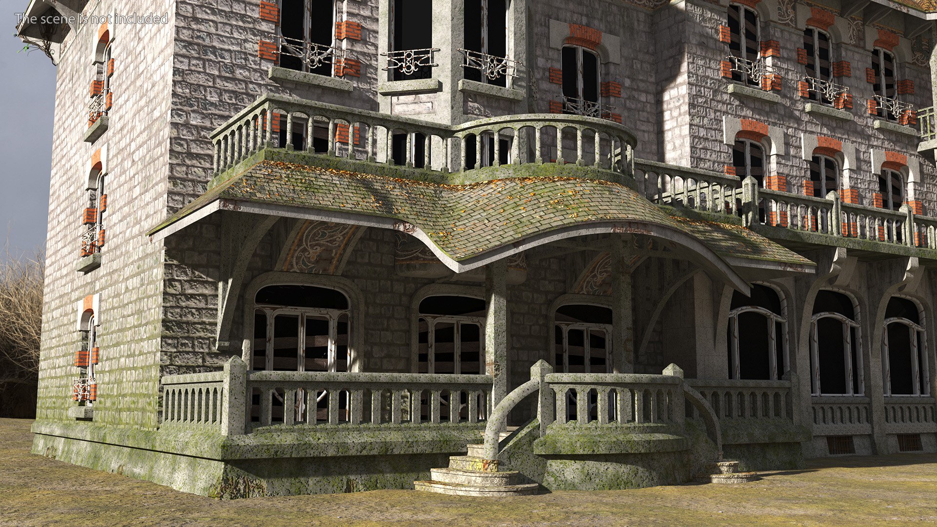 Scary Old Creepy Mansion 3D Model - TurboSquid 2202756