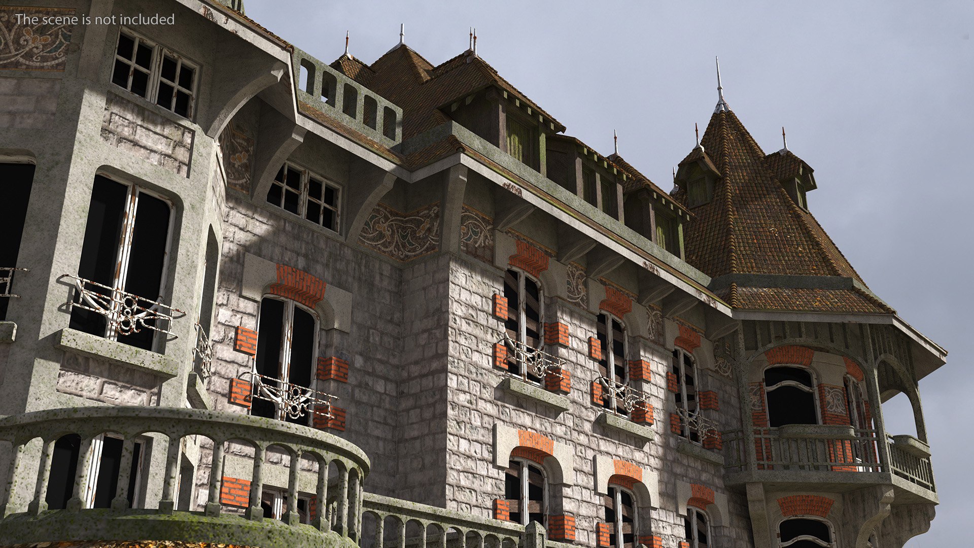 Scary Old Creepy Mansion 3D Model - TurboSquid 2202756