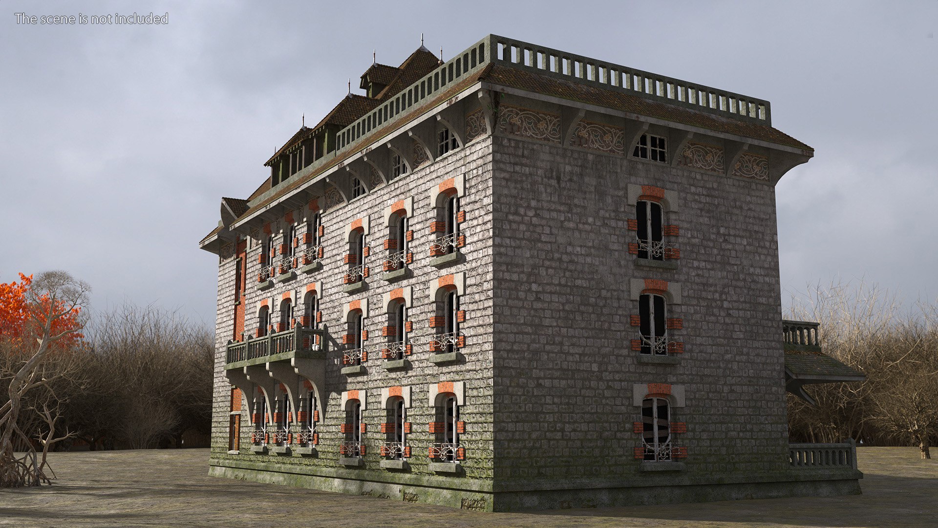 Scary Old Creepy Mansion 3D Model - TurboSquid 2202756