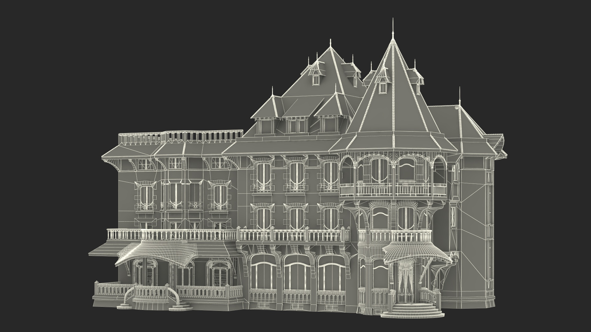 Scary Old Creepy Mansion 3D Model - TurboSquid 2202756