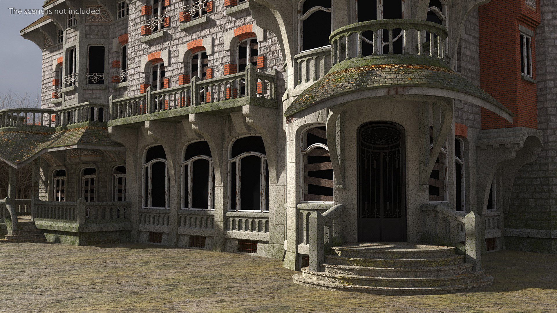 Scary Old Creepy Mansion 3D Model - TurboSquid 2202756