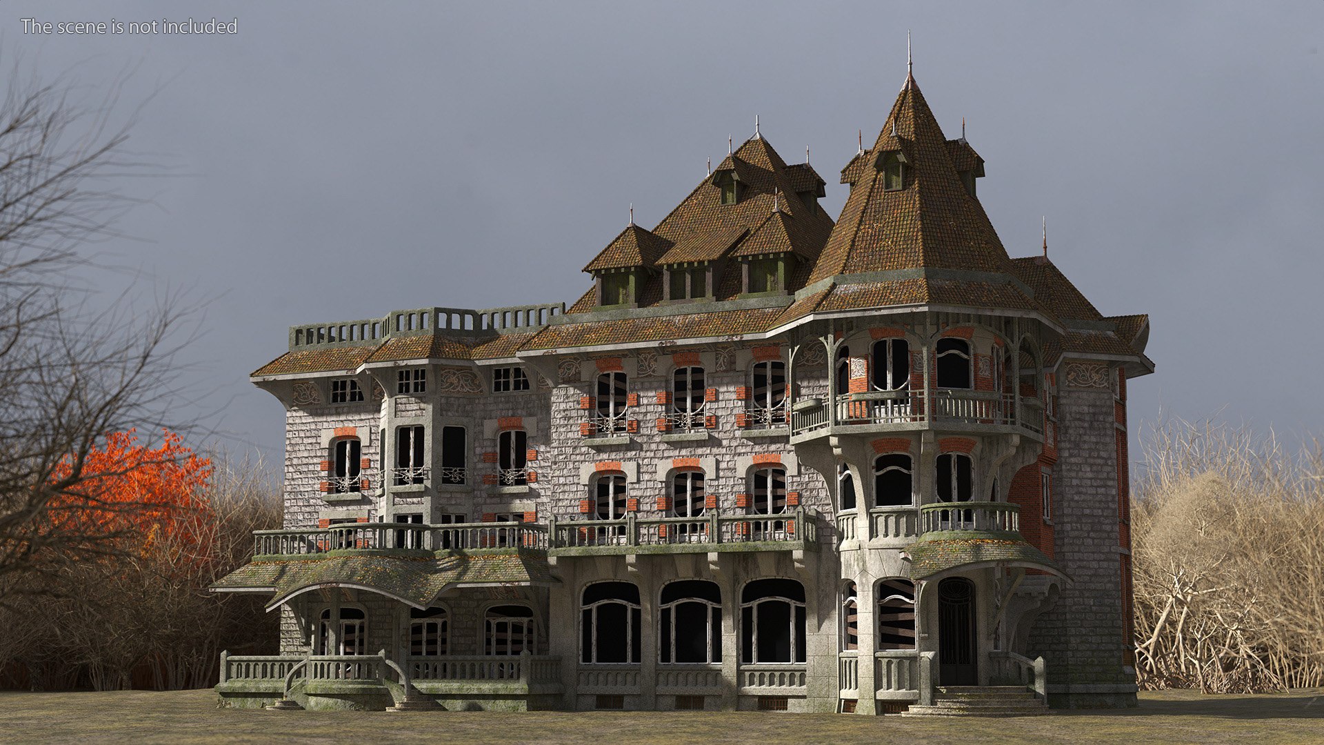 Scary Old Creepy Mansion 3D Model - TurboSquid 2202756