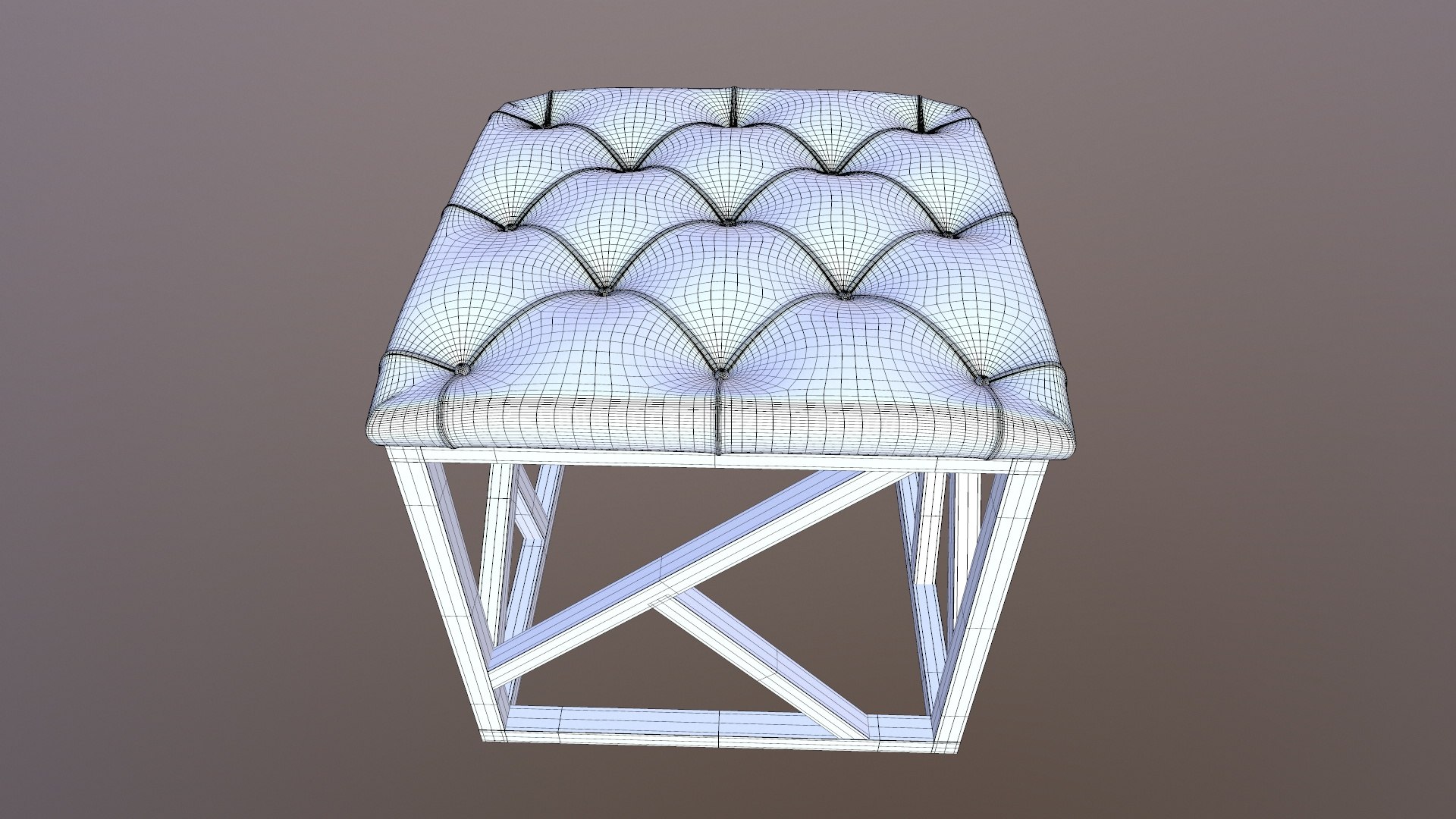3D Modern Tufted Bench Model - TurboSquid 2081680