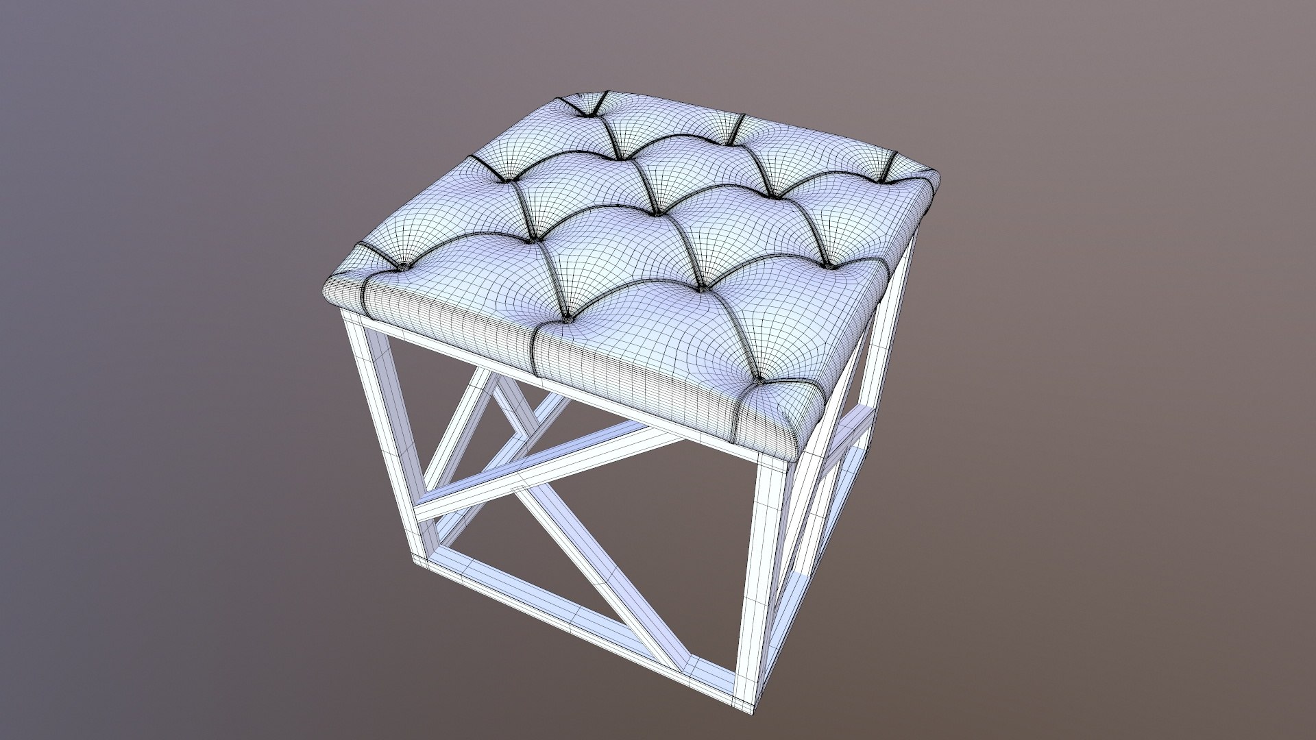 3D Modern Tufted Bench Model - TurboSquid 2081680