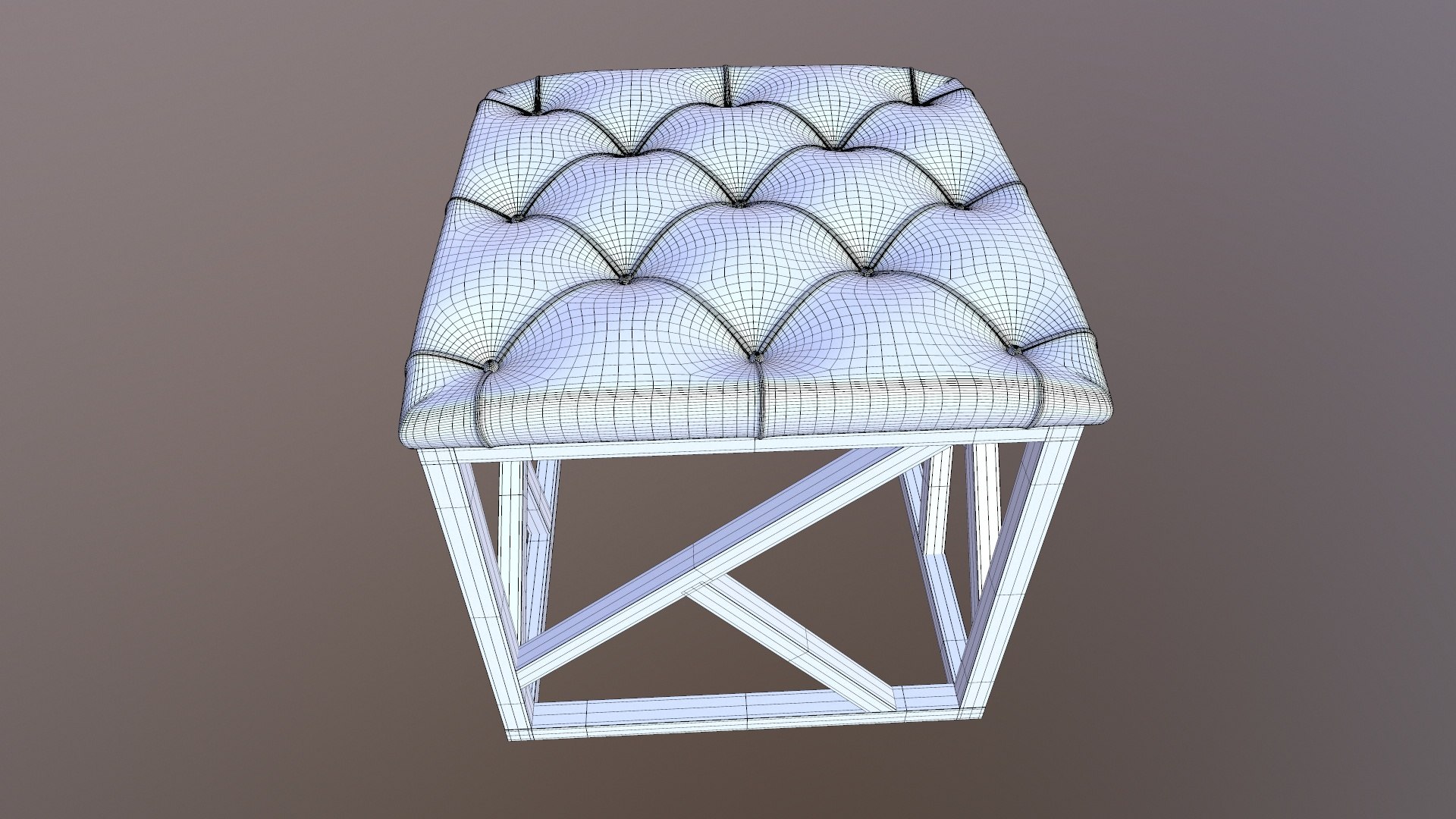 3D Modern Tufted Bench Model - TurboSquid 2081680