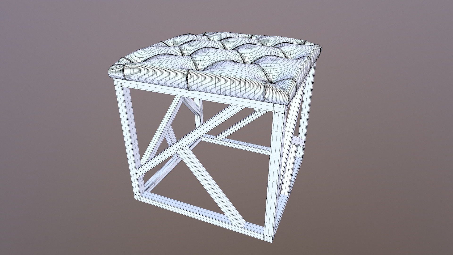 3D Modern Tufted Bench Model - TurboSquid 2081680