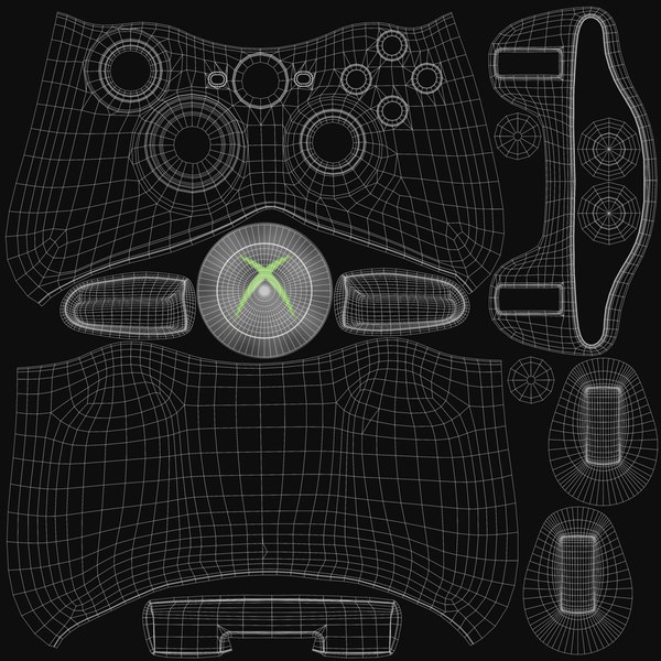 3d model xbox 360 controller