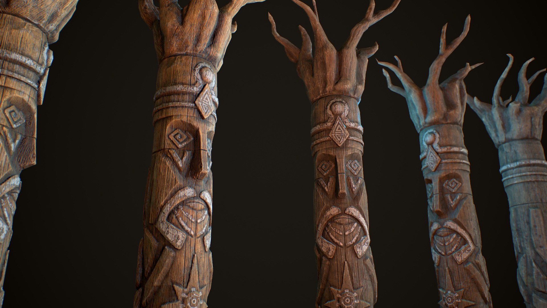 Totem Wood 7 3D - TurboSquid 2135468