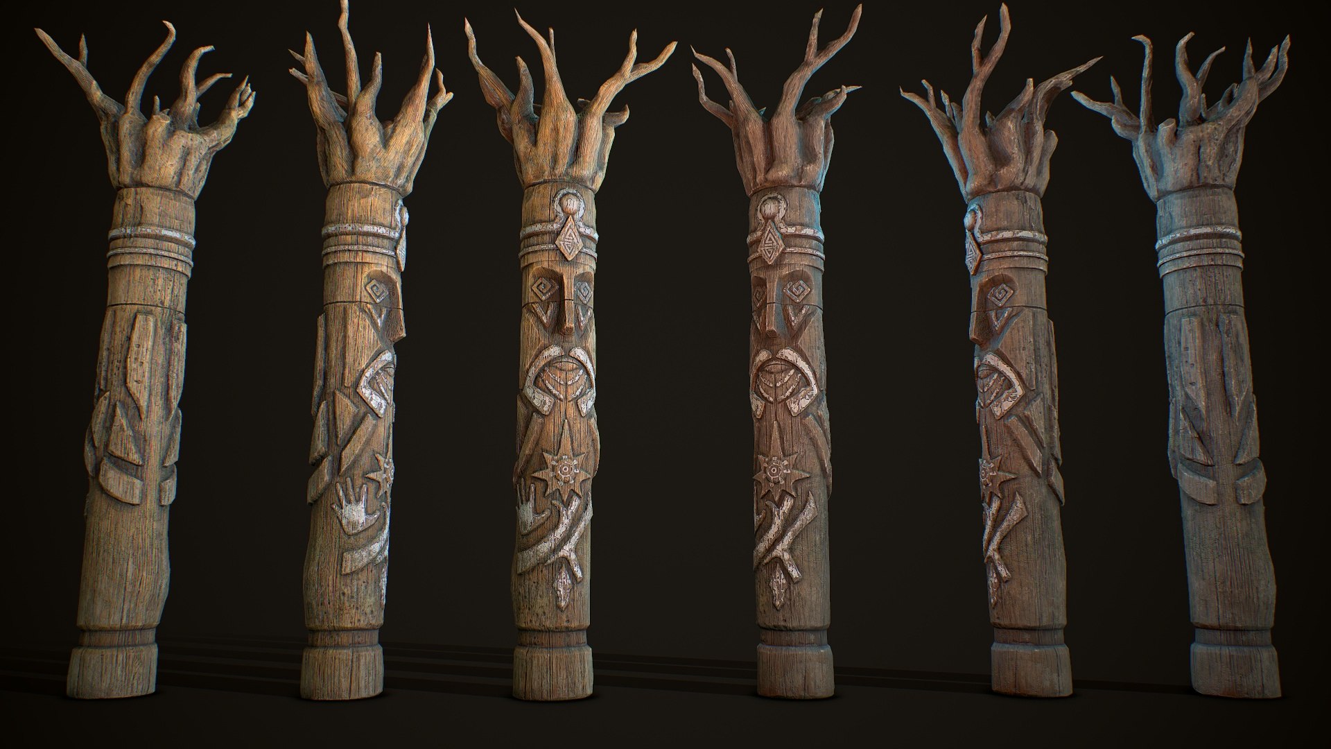 Totem Wood 7 3D - TurboSquid 2135468