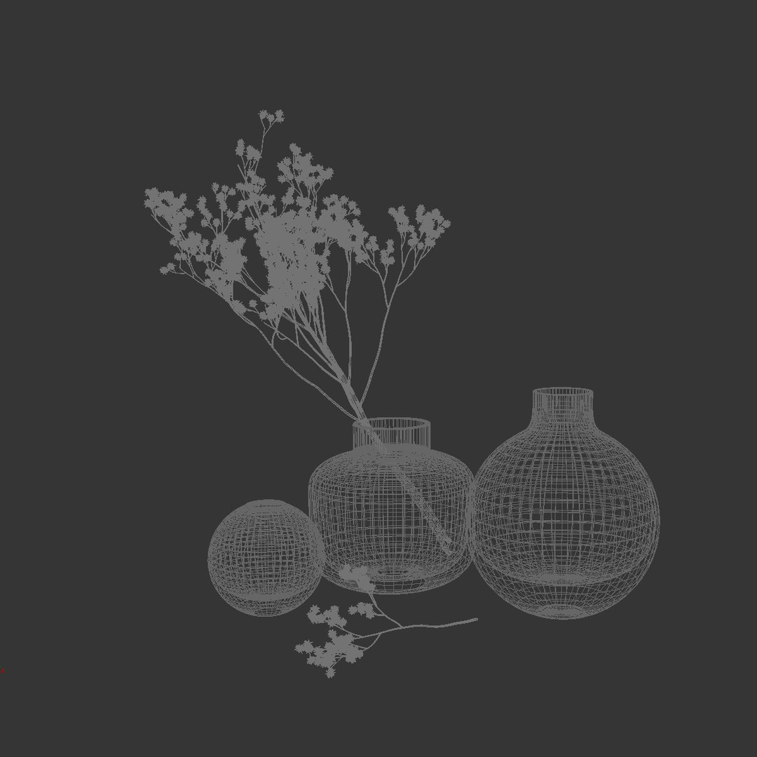 Decor Set Dry Flowers 3D - TurboSquid 1532006