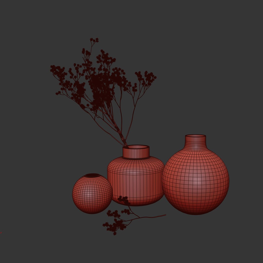 Decor Set Dry Flowers 3D - TurboSquid 1532006