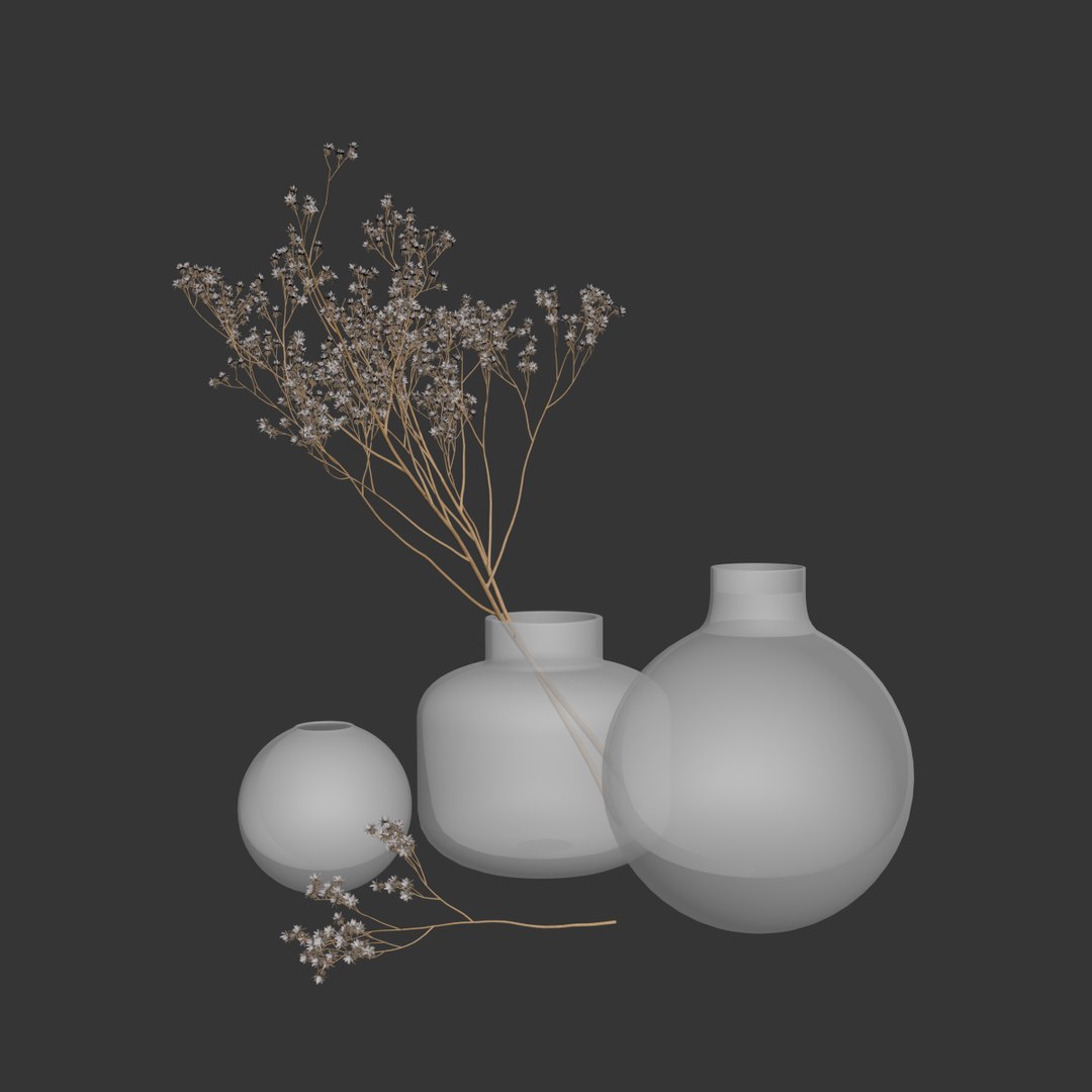 Decor Set Dry Flowers 3D - TurboSquid 1532006