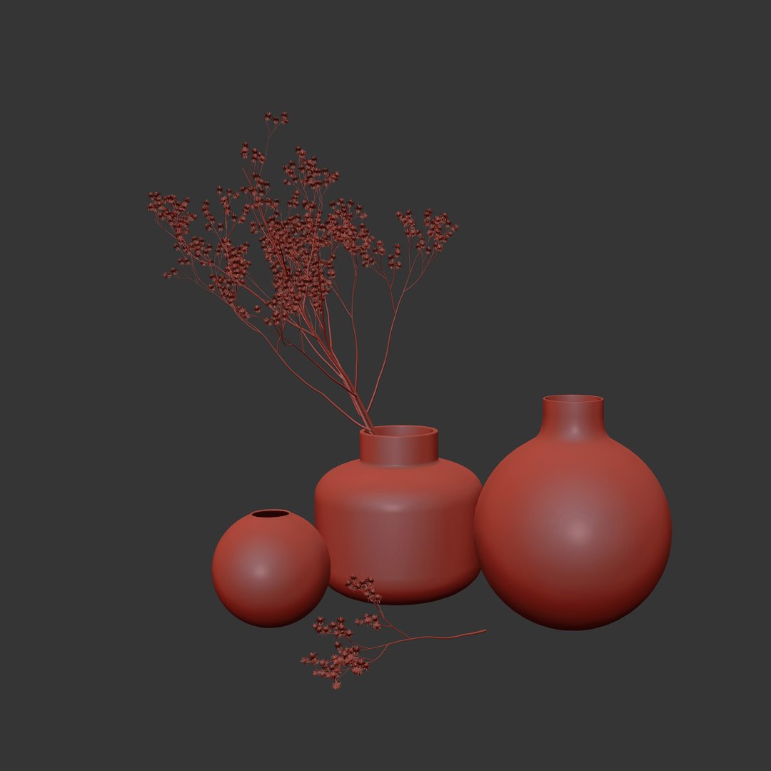Decor Set Dry Flowers 3D - TurboSquid 1532006