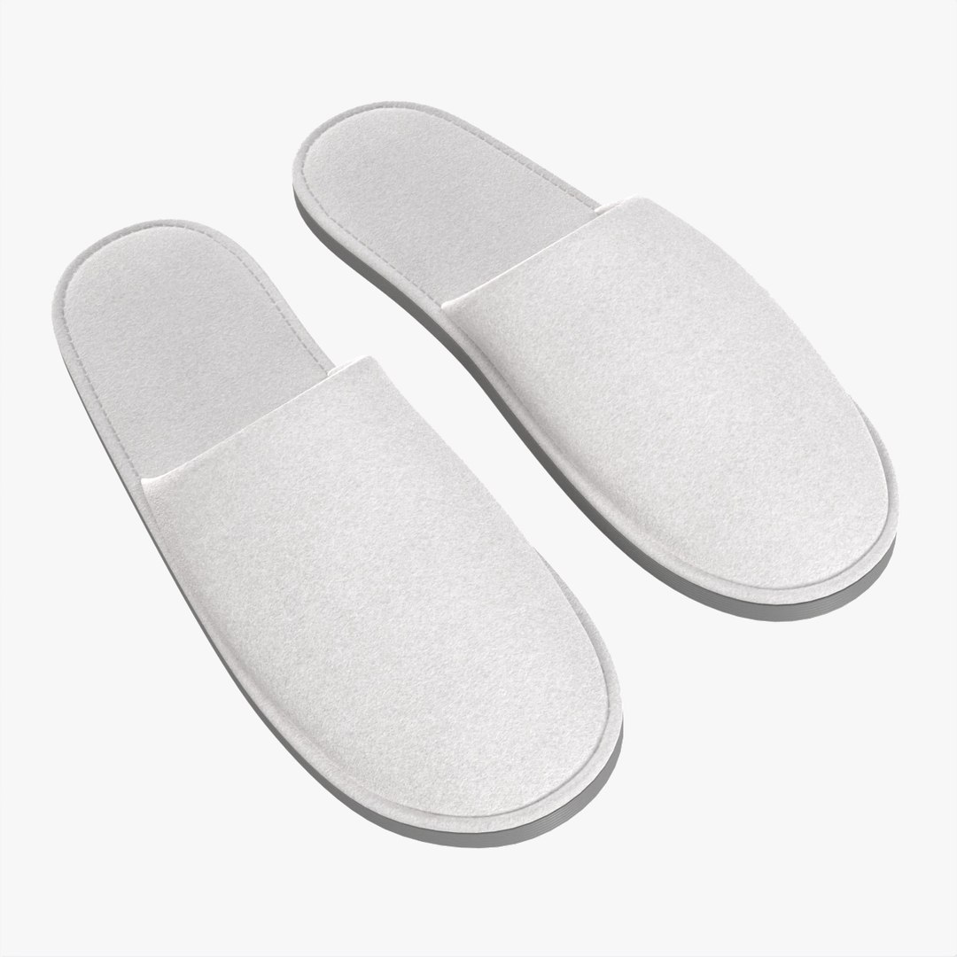 3D Home Slippers White - TurboSquid 2124717
