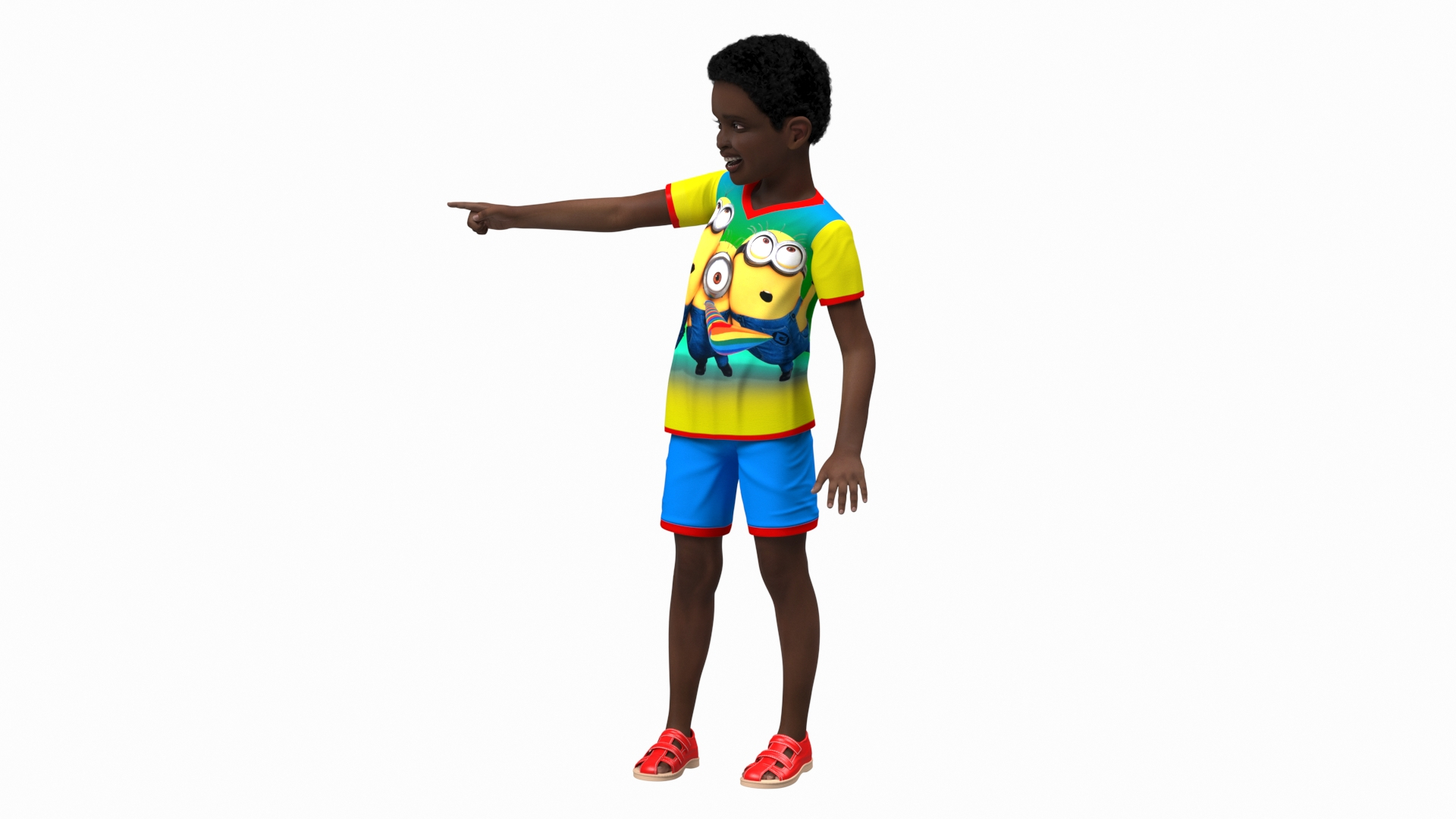 Black Child Boy Laughing Pose 3D - TurboSquid 1957685