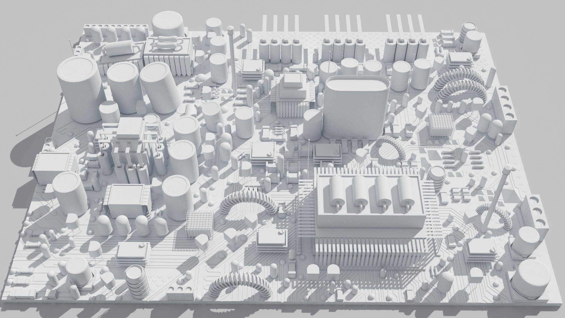 3D Model Circuit Board White - TurboSquid 2333436