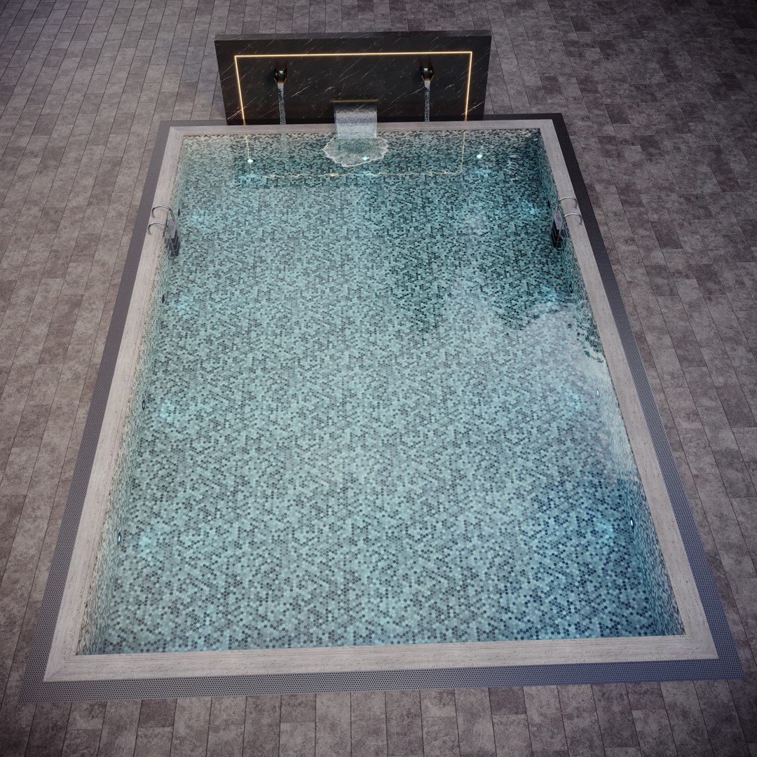 3D Realistic Pool With Water Model - TurboSquid 1844998