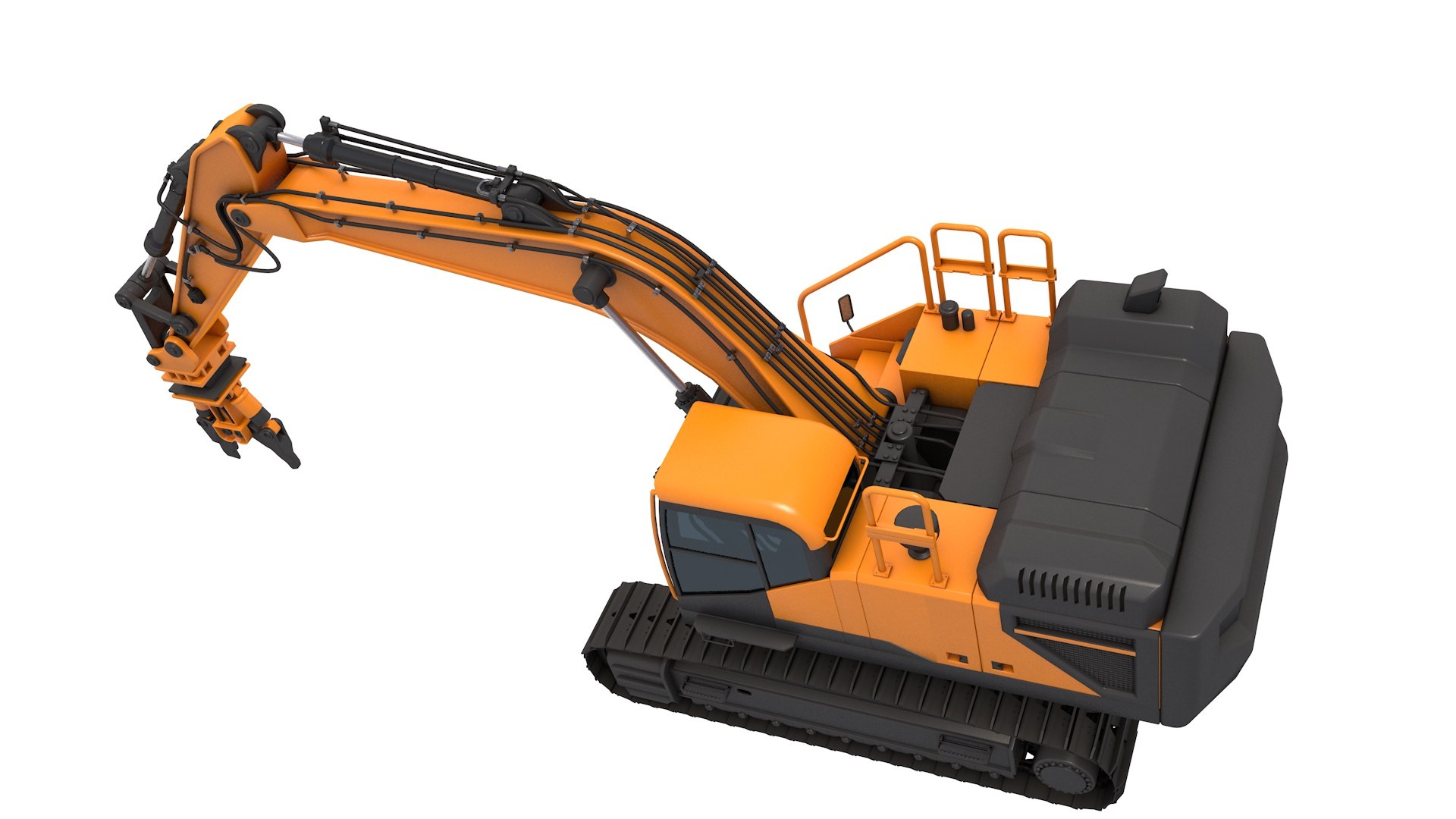 3D Tracked Excavator Demolition equip model - TurboSquid 2131816