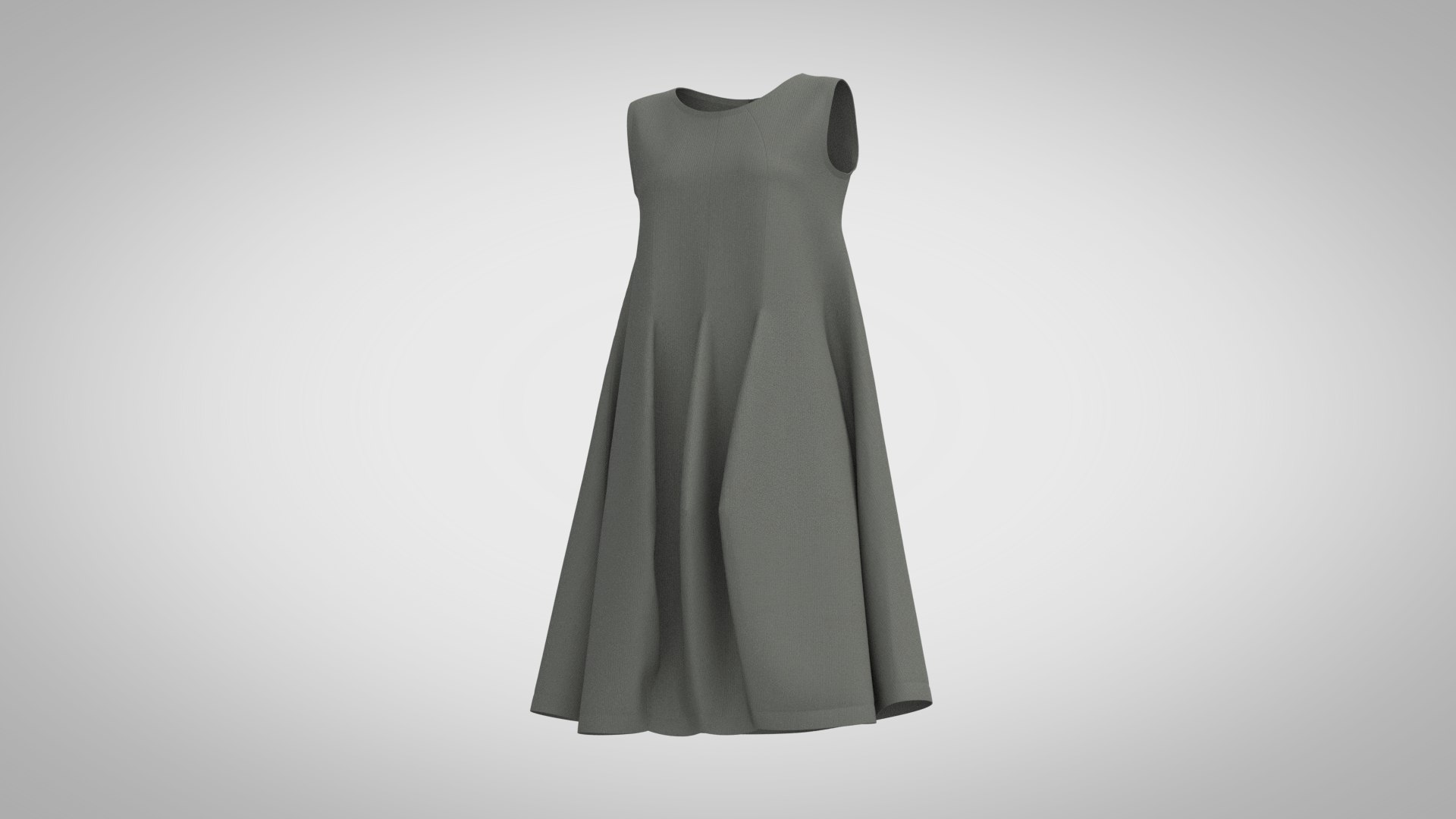 Trapeze Dress 3D Model - TurboSquid 1837841