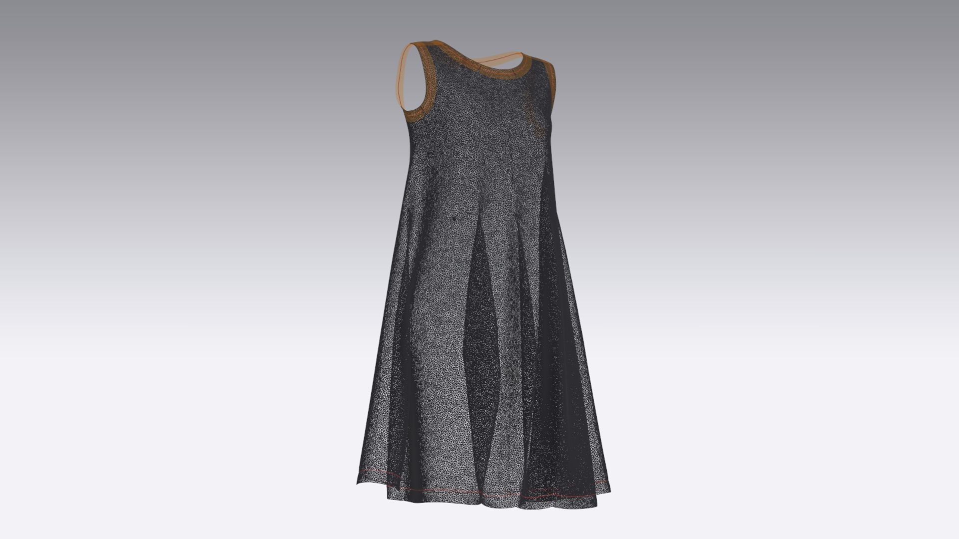 Trapeze Dress 3D Model - TurboSquid 1837841