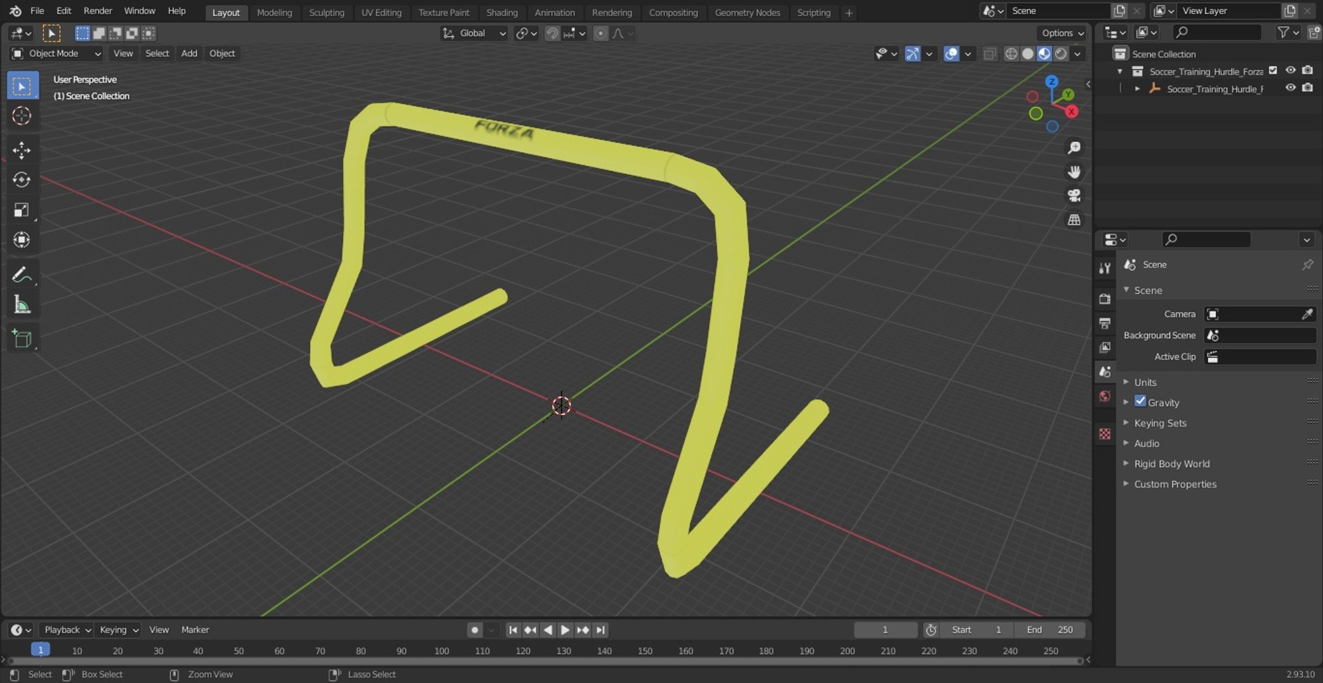 3D Soccer Training Hurdle Forza - TurboSquid 1964618