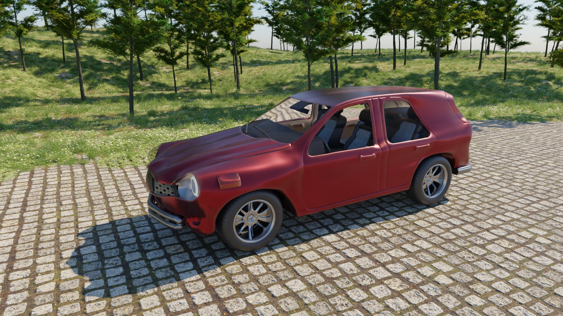 SUV Based On ML 63 AMG With 1950s Style Model - TurboSquid 2068642
