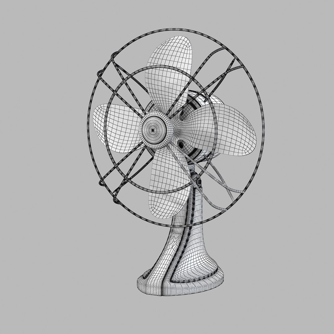 3d Vintage Electric Fan