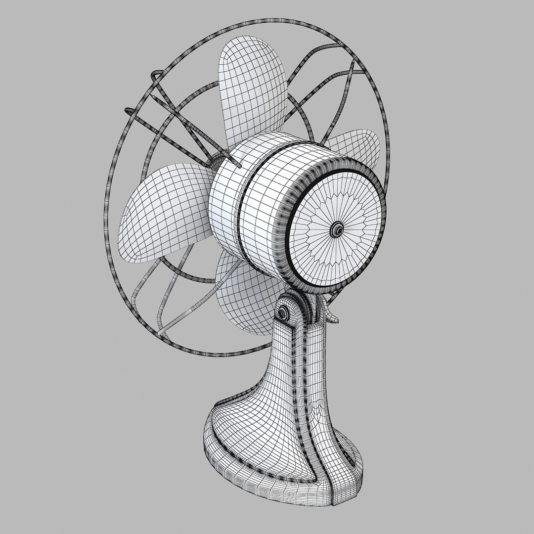 3d Vintage Electric Fan