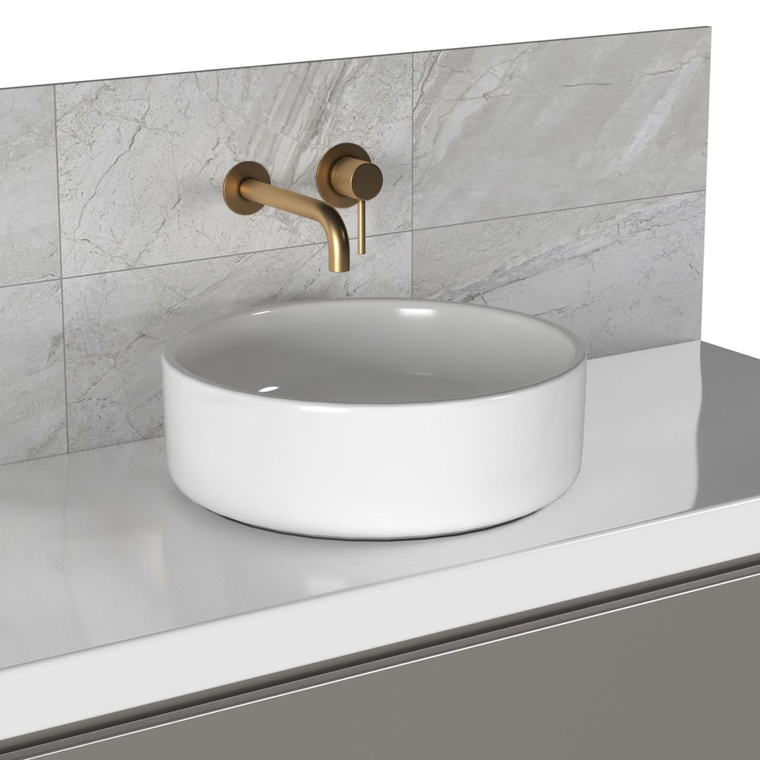 Bathroom Furniture Vanity Unit 3D Model - TurboSquid 2044619