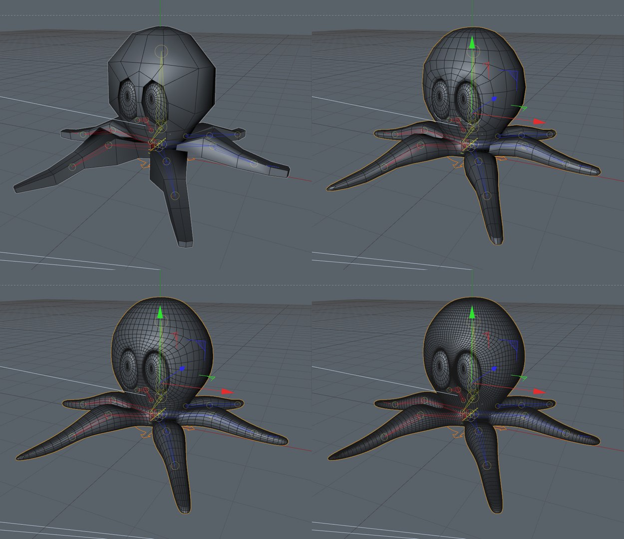 3d Model Octopus Rig
