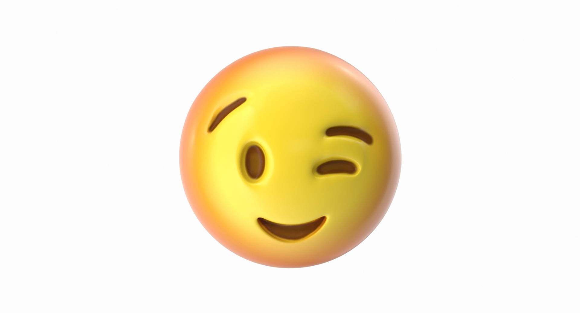 Emoji 9 Winking Face 3D Model - TurboSquid 1367102