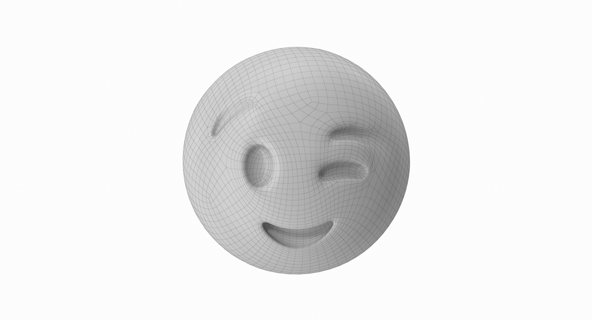 Emoji 9 Winking Face 3D Model - TurboSquid 1367102