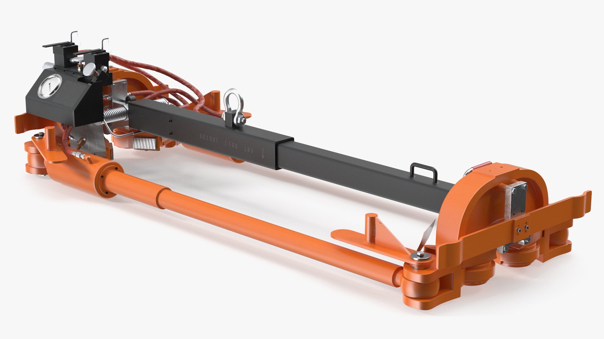 3D Hydraulic Rail Puller Mounted On Track - TurboSquid 2411158