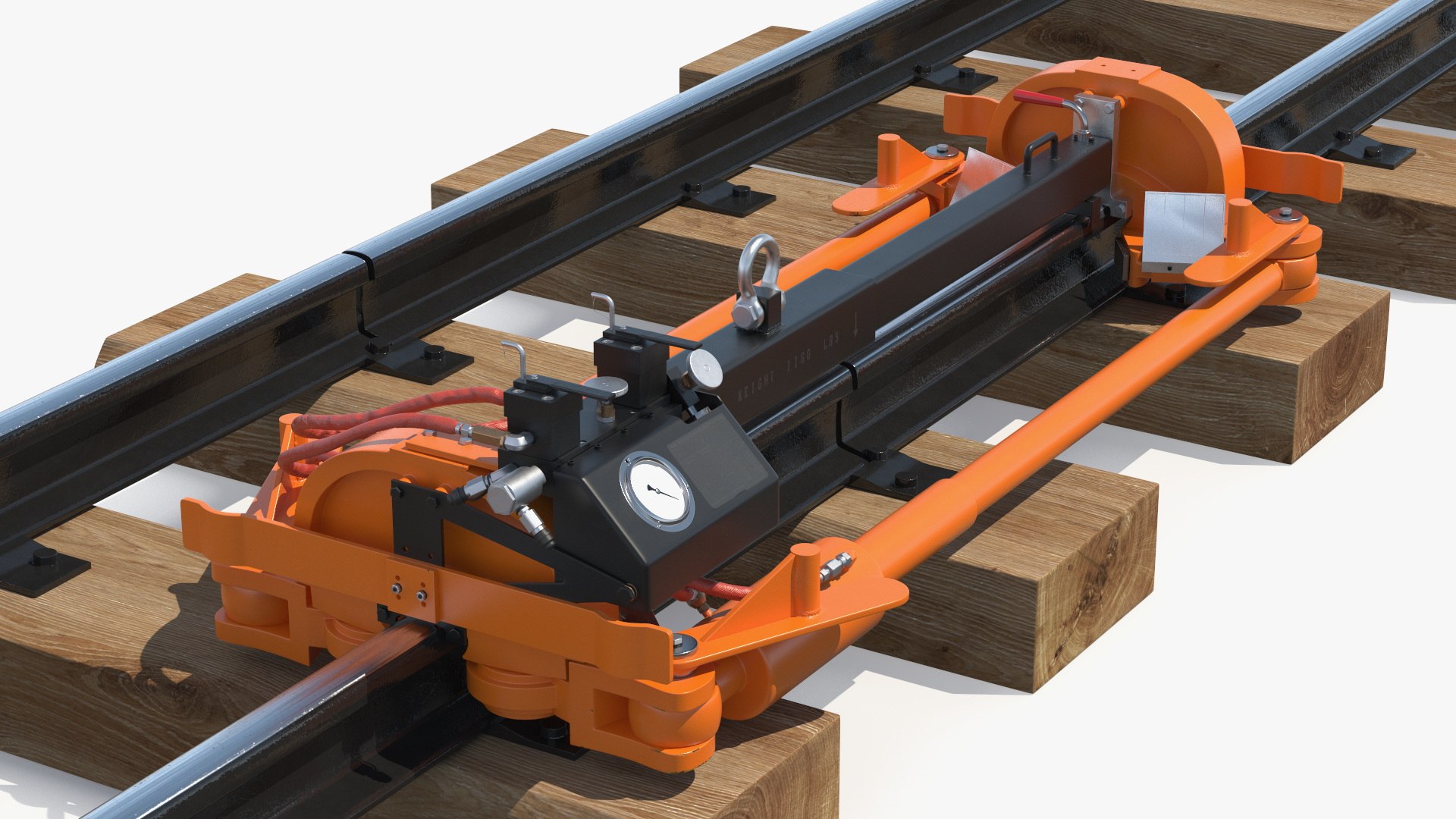 3D Hydraulic Rail Puller Mounted On Track - TurboSquid 2411158