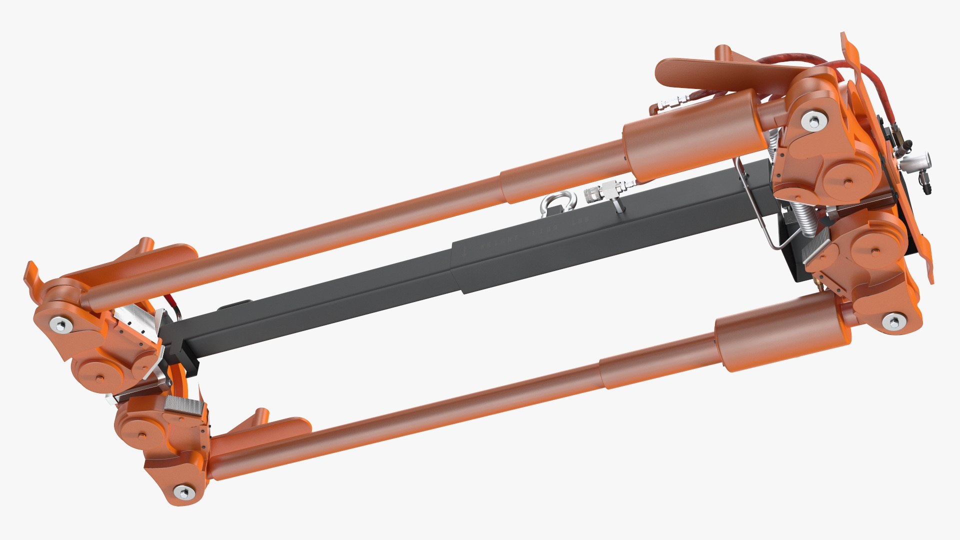 3D Hydraulic Rail Puller Mounted On Track - TurboSquid 2411158