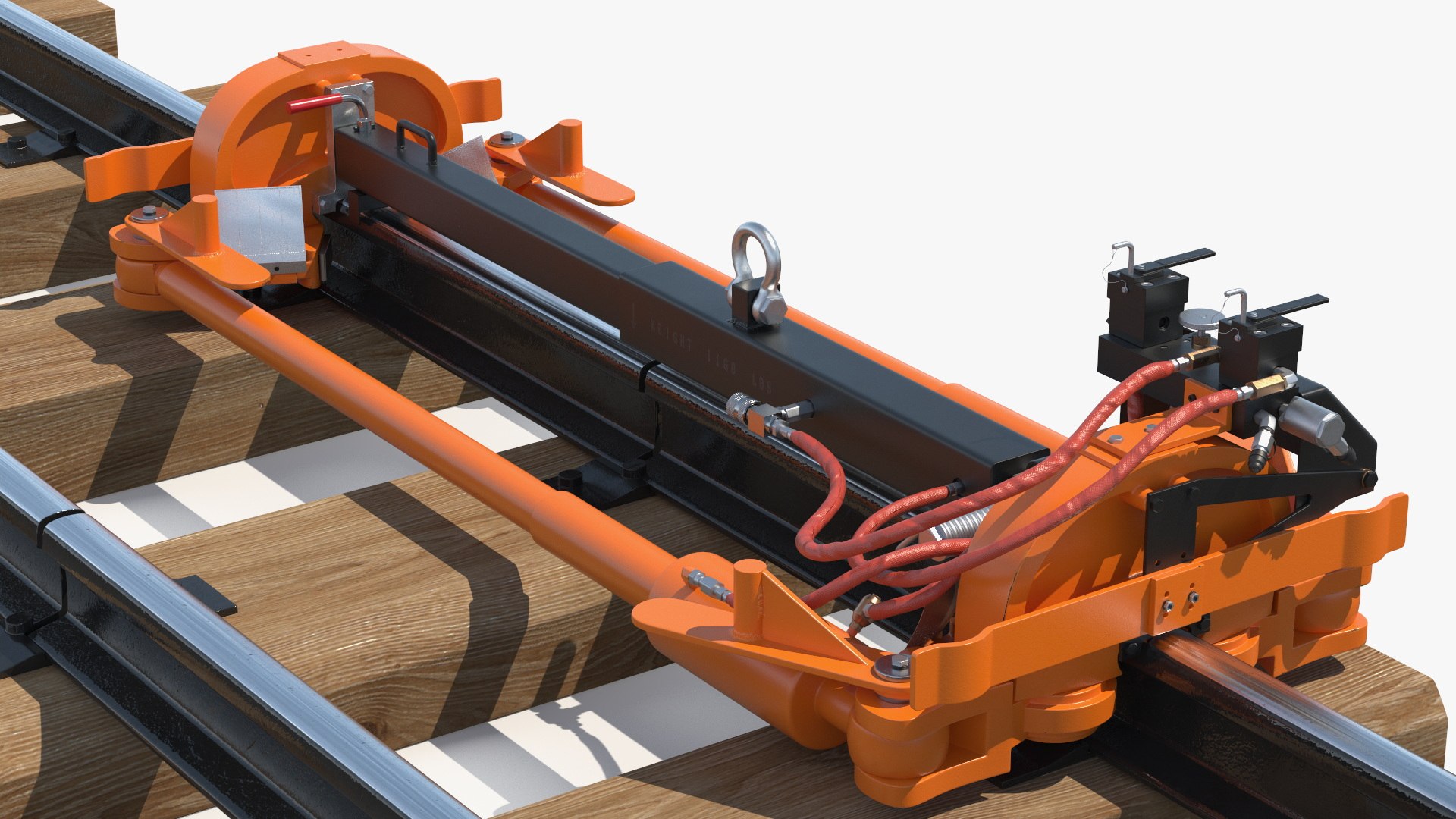 3D Hydraulic Rail Puller Mounted On Track - TurboSquid 2411158