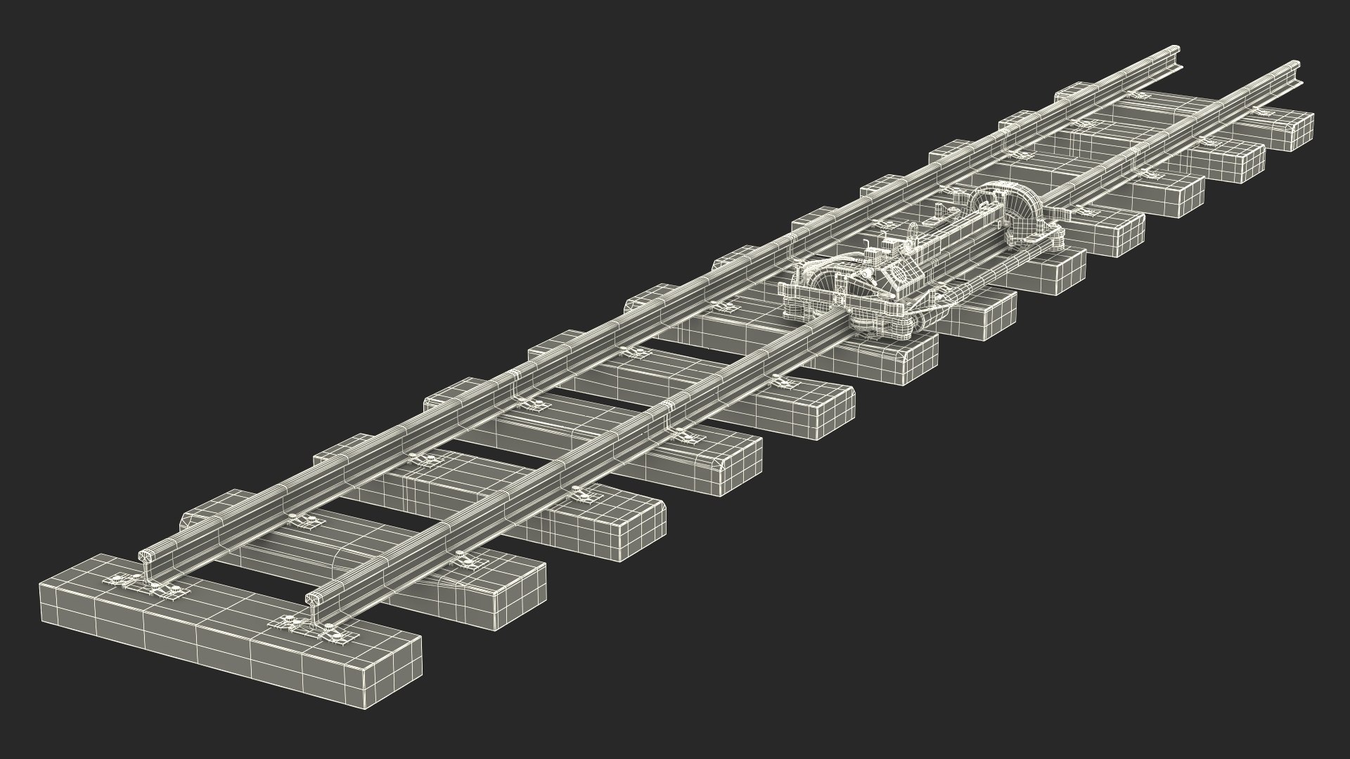 3D Hydraulic Rail Puller Mounted On Track - TurboSquid 2411158