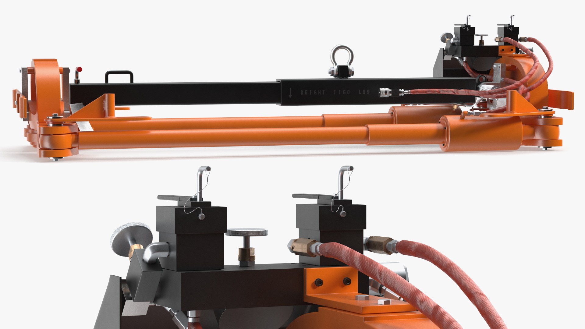 3D Hydraulic Rail Puller Mounted On Track - TurboSquid 2411158