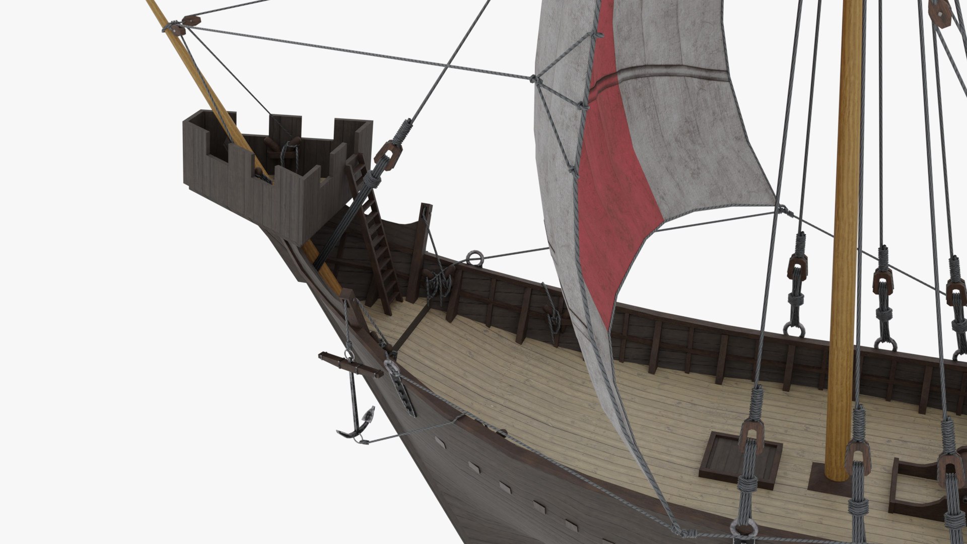 Cog Hanseatic 13th Century 3D Model - TurboSquid 2328438