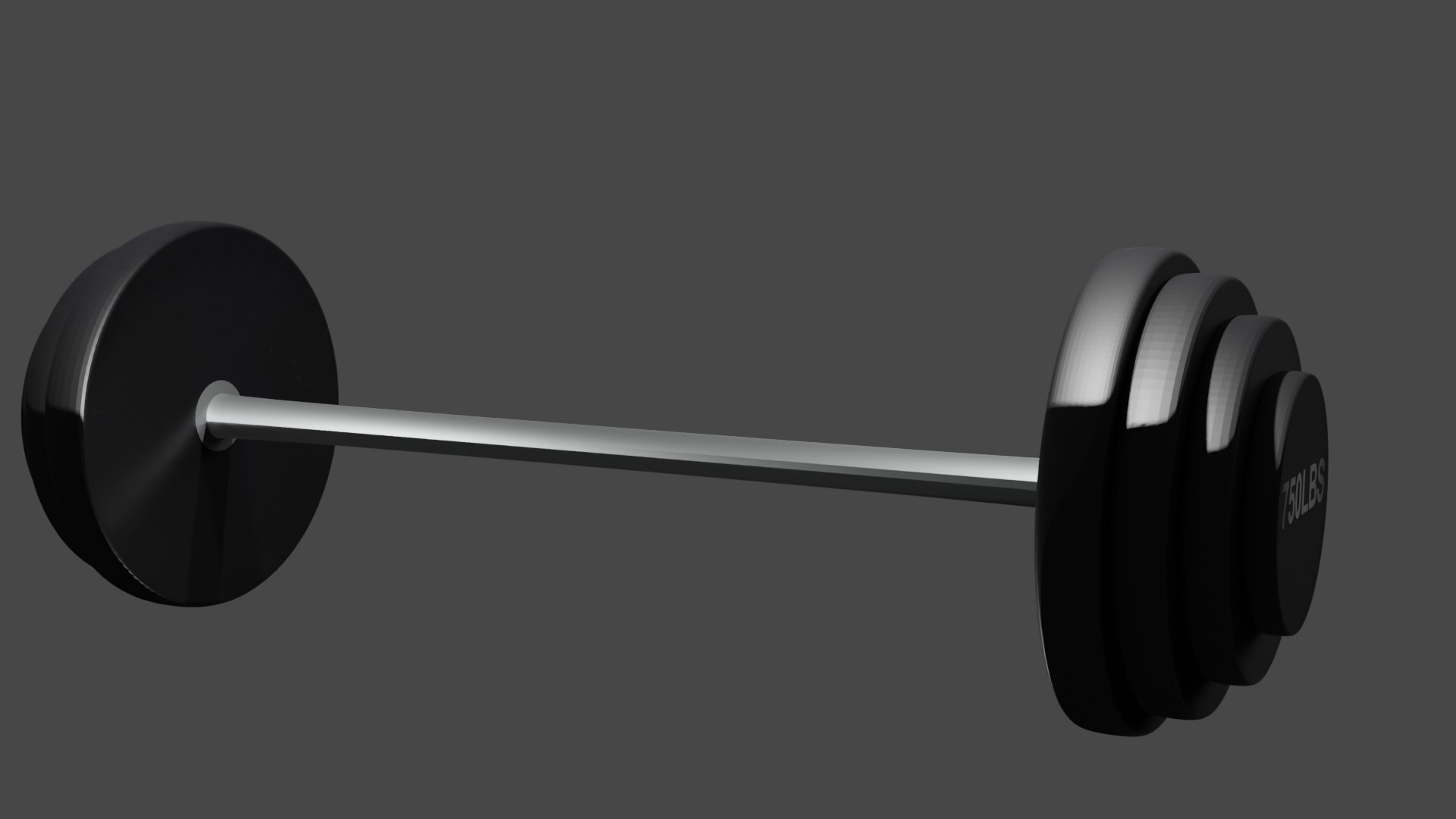 3D 750LB Barbell Made In Blender Substance Painter And Photoshop Low ...
