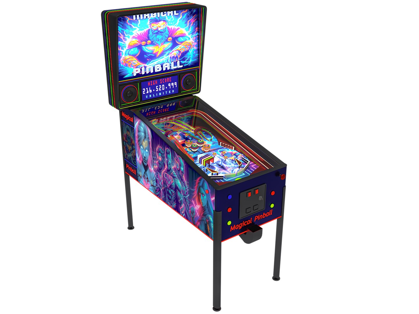 3D Arcade Game Pinball Machine - TurboSquid 2216451