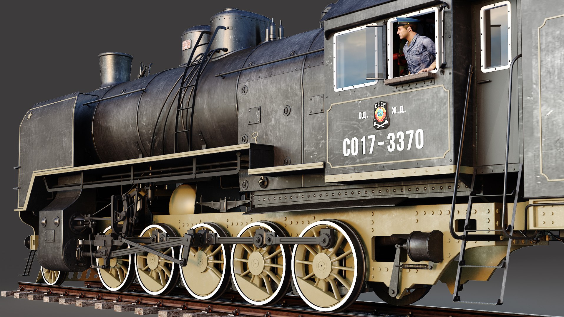 3D Steam Locomotive - 17 - TurboSquid 2149157